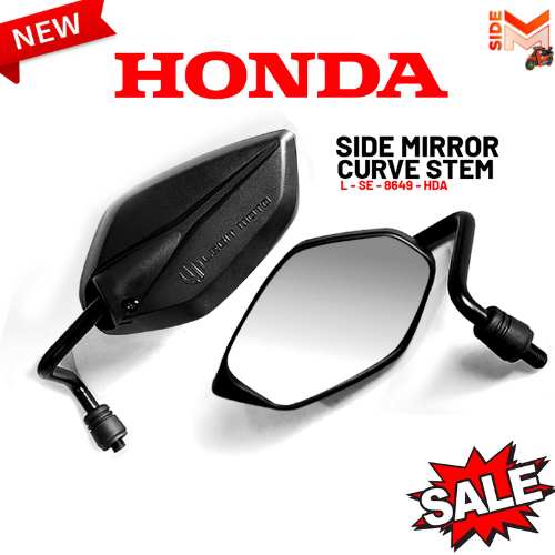 Honda ADV160 LEGITMOTO ORIGINAL SIDE MIRROR CURVE BLACK/CHROME STEM NON ...