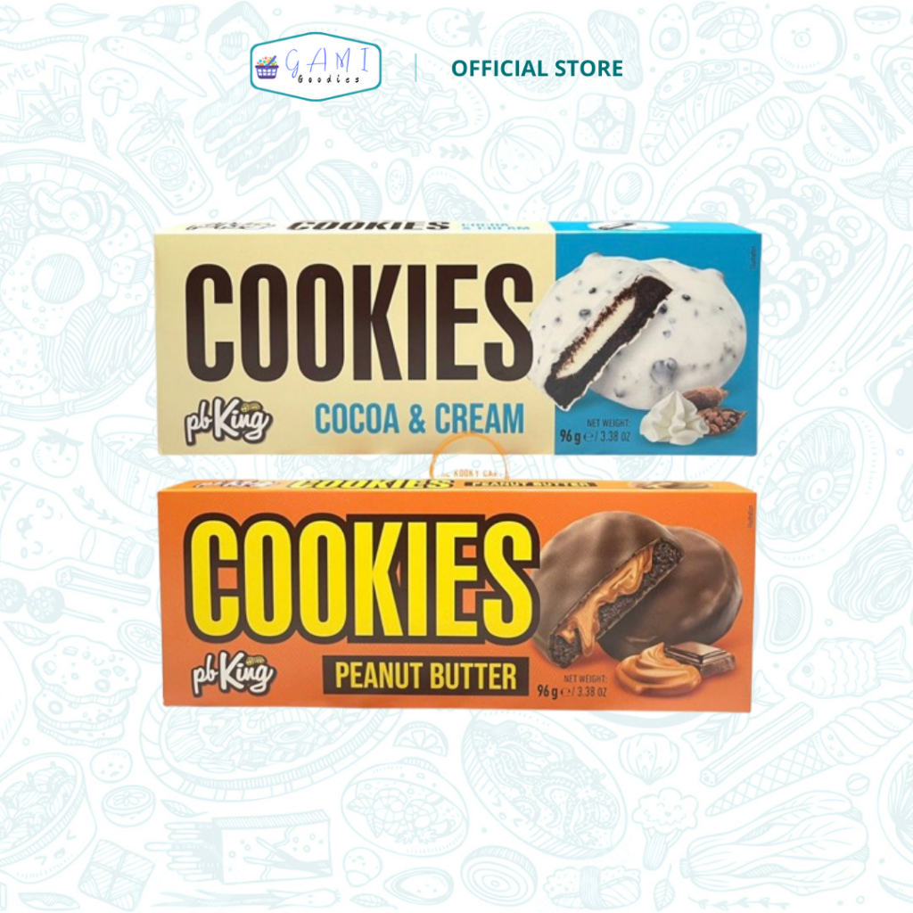 PB King Cookies Peanut Butter and Cocoa & Cream - 96g | Shopee Philippines