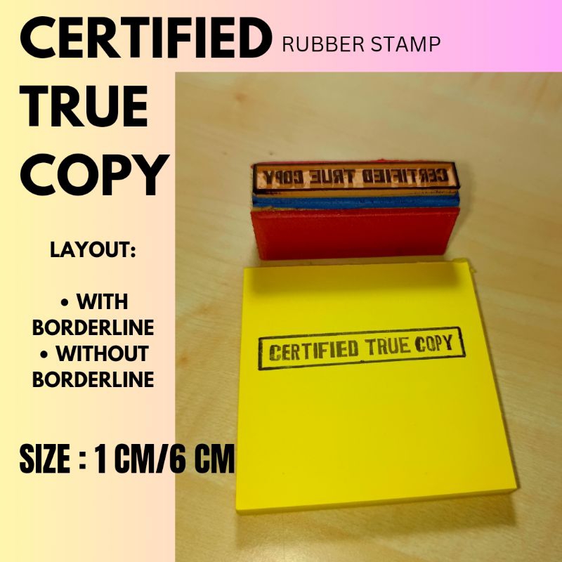 STAMP | CERTIFIED TRUE COPY | Shopee Philippines