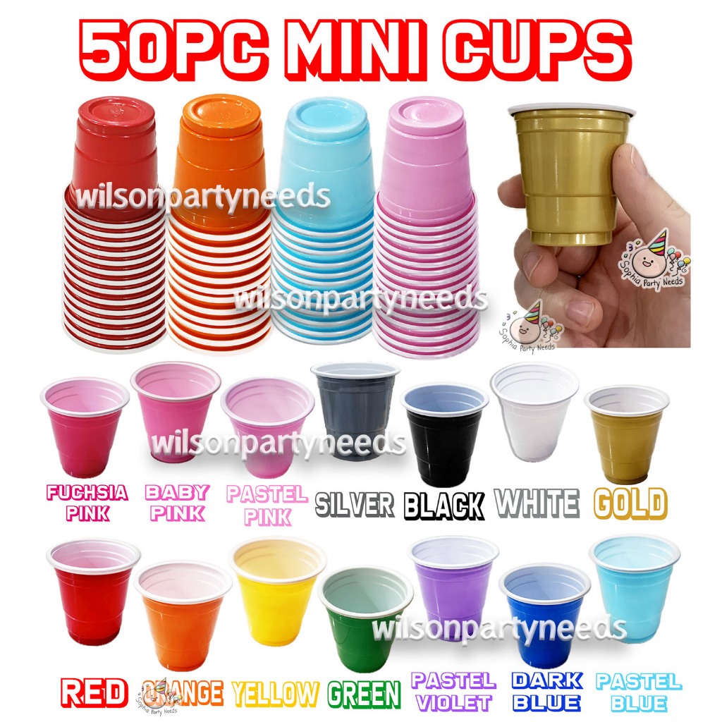 50pcs Mini Beer Pong Cups American Red Cups Shot Glass Shotglass ...