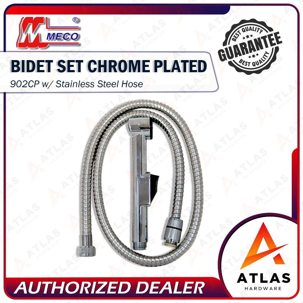 MECO BIDET SET CHROME PLATED 902CP WITH STAINLESS STEEL HOSE | Shopee ...
