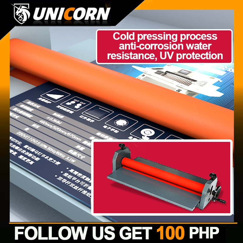Unicorn Cold Laminating Machine with Thickened, Foldable Rubber Rollers ...