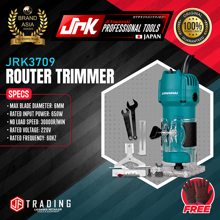 JR KAWASAKI JAPAN Router Trimmer 650W JR3709 + FREEBIES ♦JF TRADING♦ ...