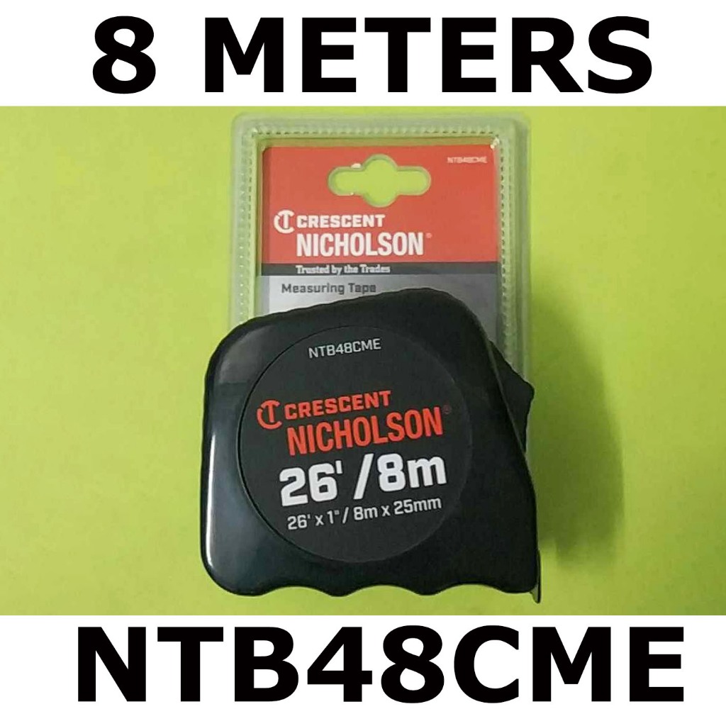 ORIGINAL CRESCENT NICHOLSON STEEL TAPE 8 METERS / 26 FEET NTB48CME ...