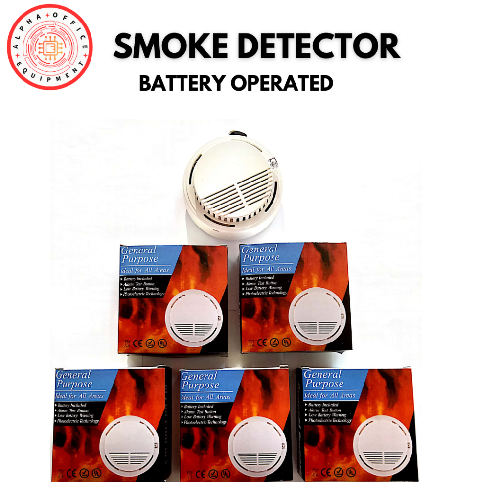 Smoke Detector, Smoke Alarm, Battery Operated, Fire Alarm ...