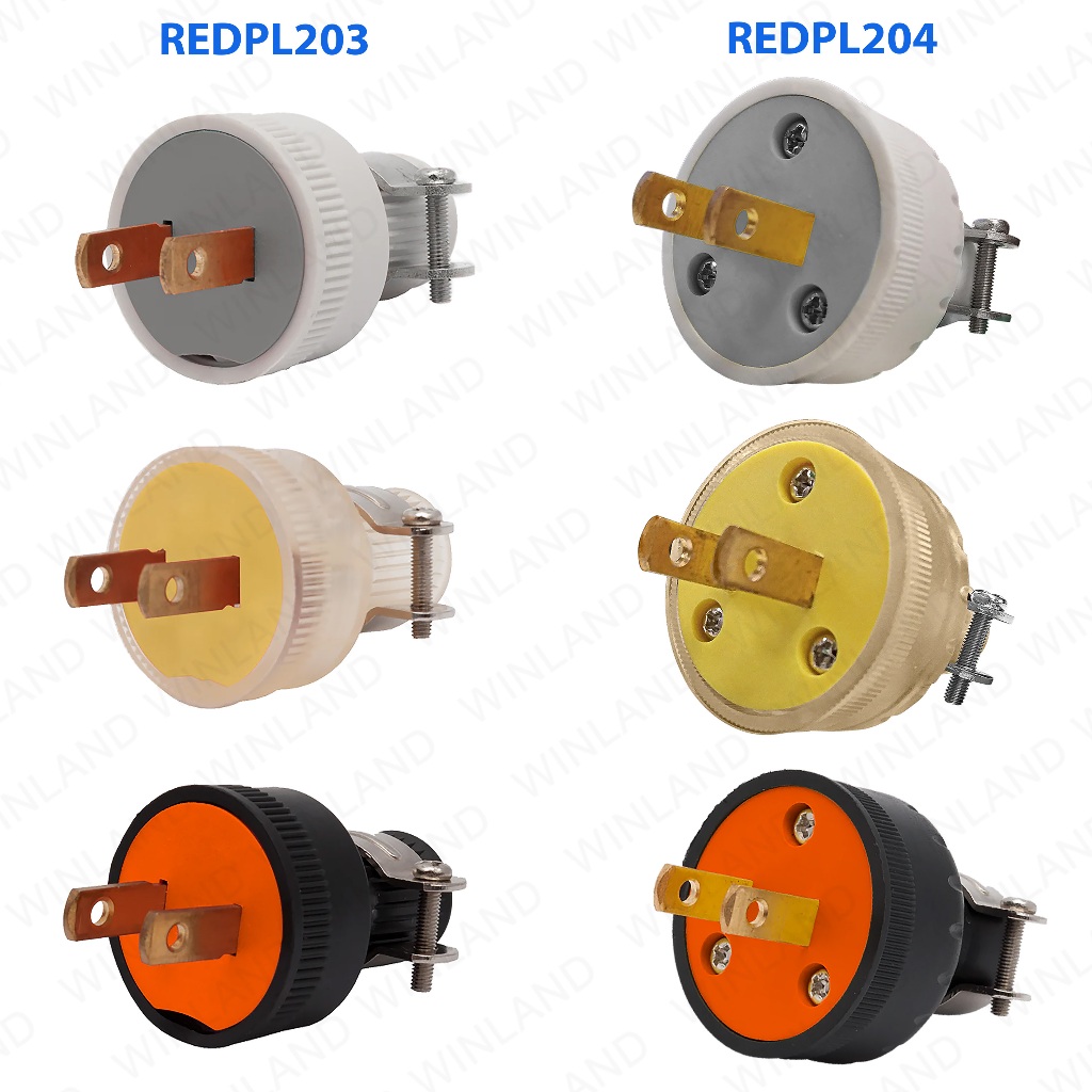 Royu by Winland Electrical Heavy Duty Regular PVC Plug with Clamp 250V ...