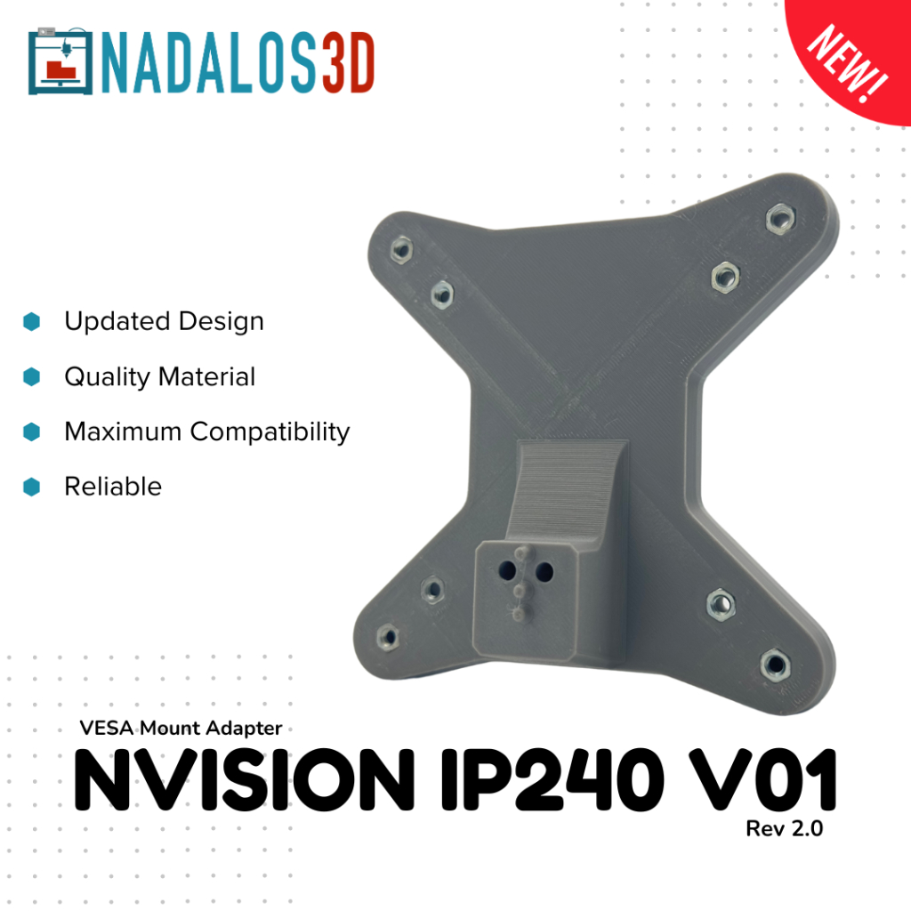 [Nadalos 3D] VESA Mount Adapter - Nvision IP240 v1 | Shopee Philippines