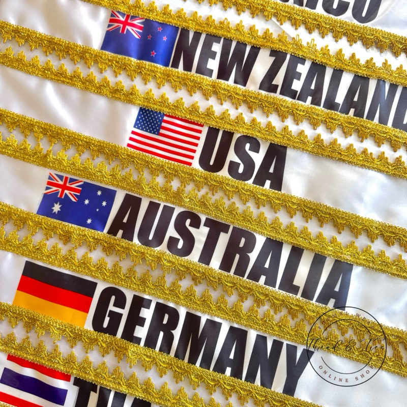UNITED NATIONS SASH FOR KIDS | COUNTRY SASH w/ TRIMMINGS | Shopee ...