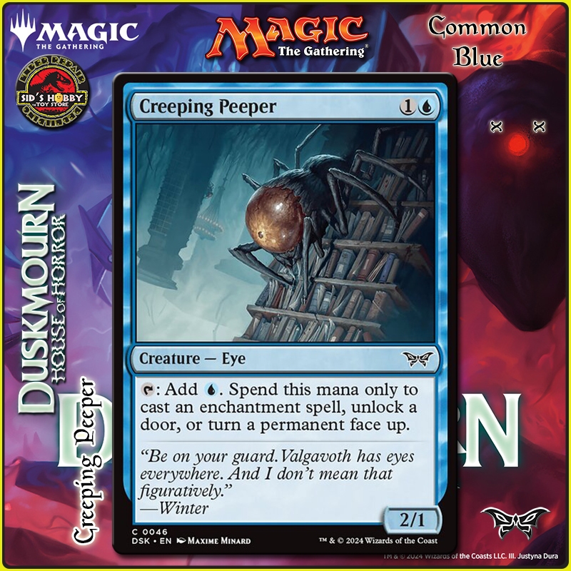 Creeping Peeper x x Duskmourn: House of Horror (DSK) Blue Common DSK ...