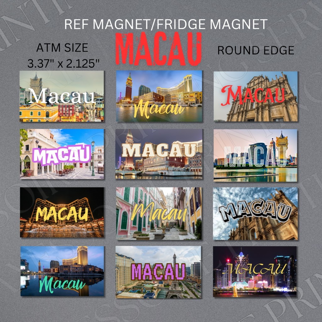REF MAGNET Macau Tourist Spot Fridge Magnets | Shopee Philippines