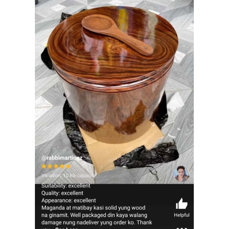 handmade wooden rice keeper/stool 10 kls capacity with freebies made in ...