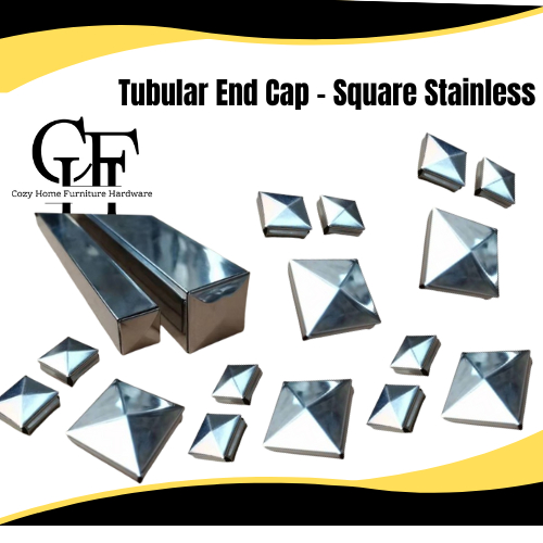 CHFH STAINLESS STEEL Footing End Cap Square Tube Tubular | Shopee ...