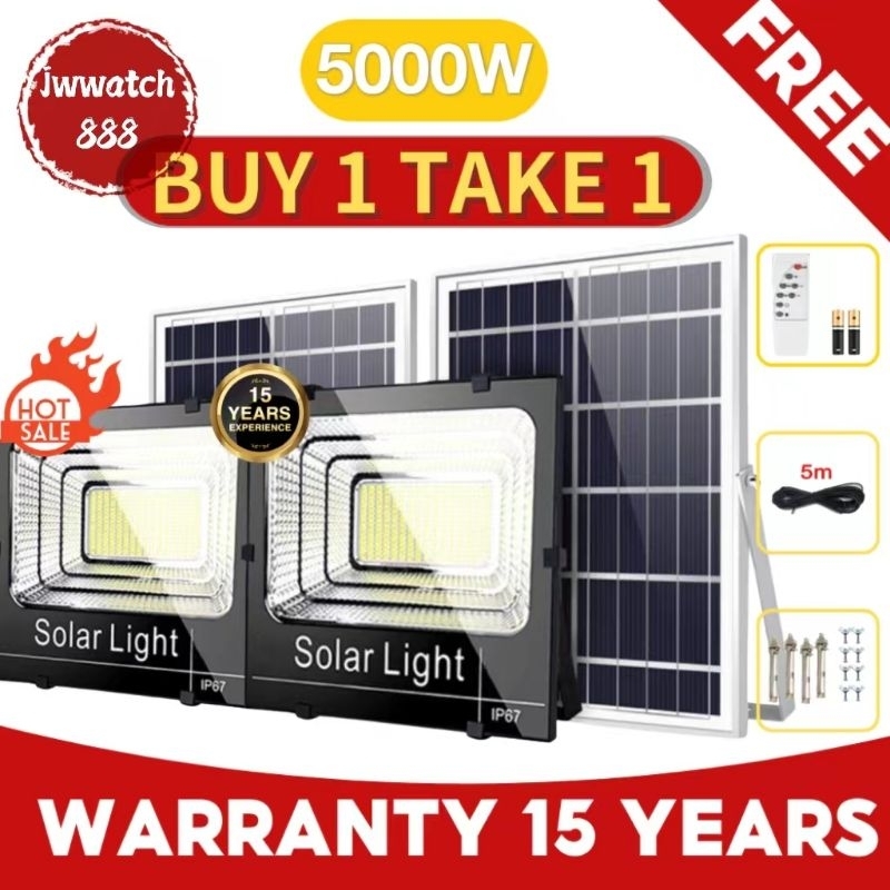 Buy 1 Take 1 Solar Light 5000W Flood IP68 solar Light outdoor ...