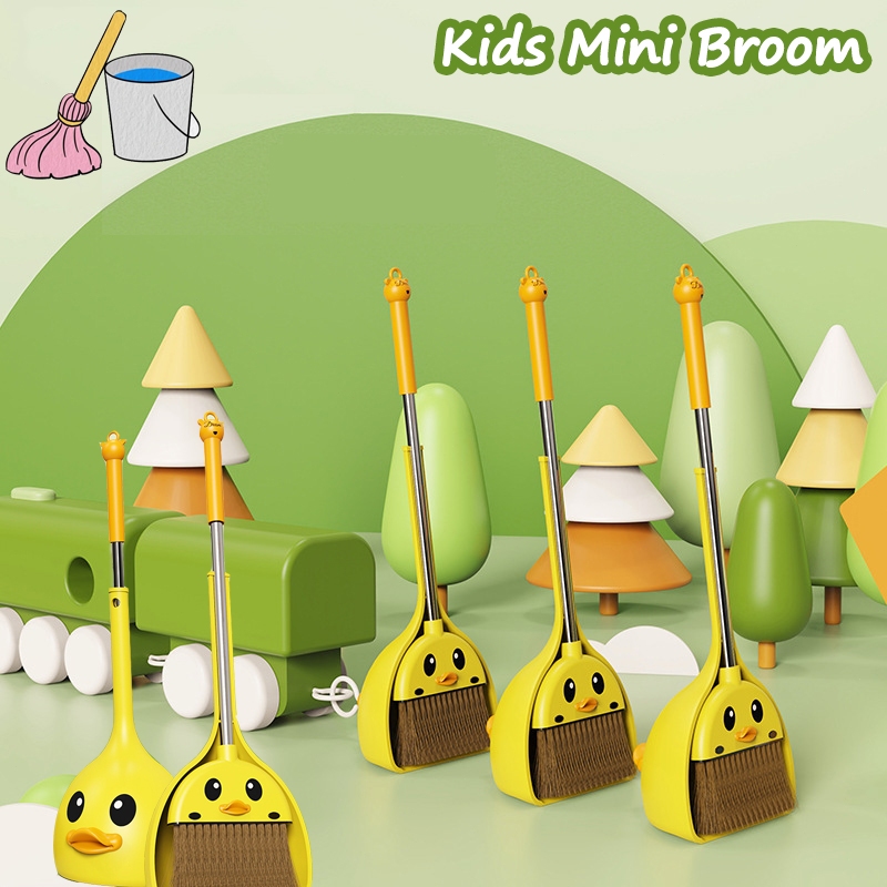 Kid Cleaning Toy Set Little Duck Broom Baby Mini Broom Dustpan ...