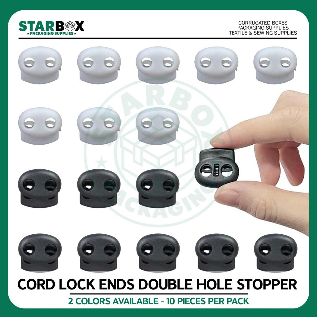 Starbox (10pcs per PACK) Double hole flat cord CORD STOPPER lock ...