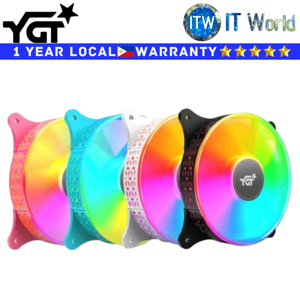 Itw | YGT PC Fan Rainbow Fan #1290 Single Fan Hydraulic Brushless ...