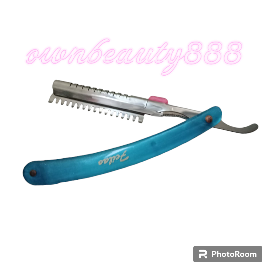 LABAHA STRAIGHT RAZOR BARBER FLOADING SHAVER (BLUE W/GRILLS) | Shopee ...