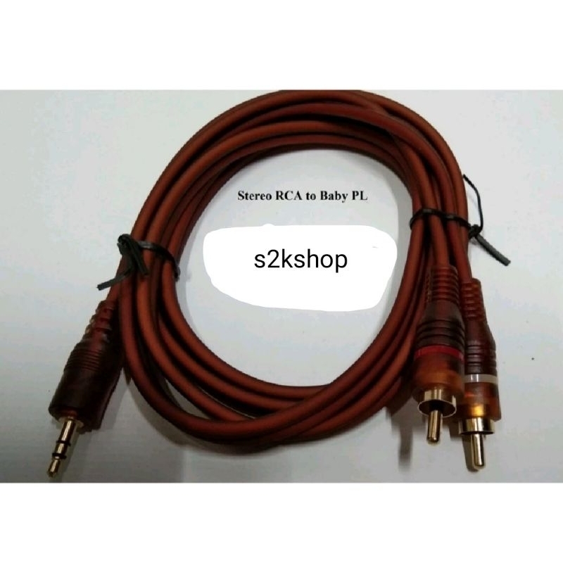 RCA JACK to BABY PL stereo heavy duty cord 2x1 1.5mm length | Shopee ...