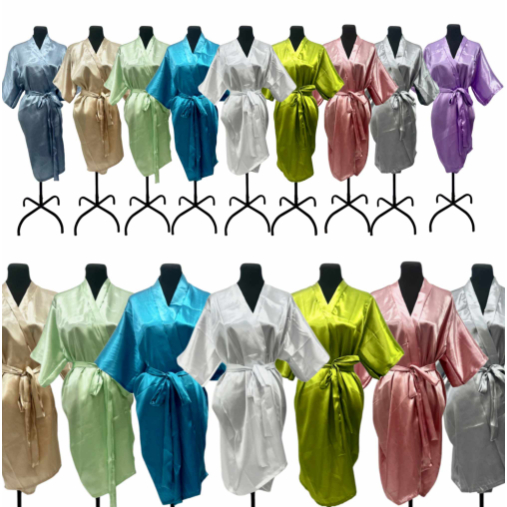 SILK ROBE Regular and Plus Size Satin Bath Robes Sleepwear and ...