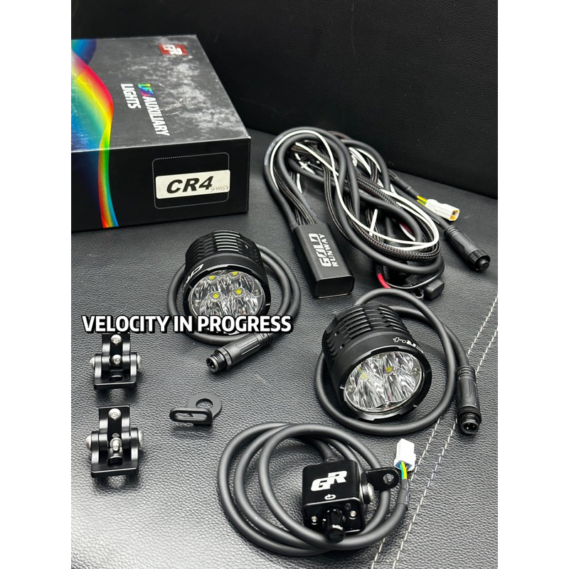 Gold Runway GR-CR4 35W LED Auxiliary Motorcycle Fog Lights Trail Riding ...
