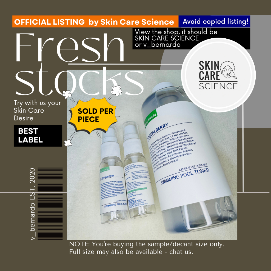 EQQUALBERRY Swimming Pool Daily Facial Toner | Shopee Philippines