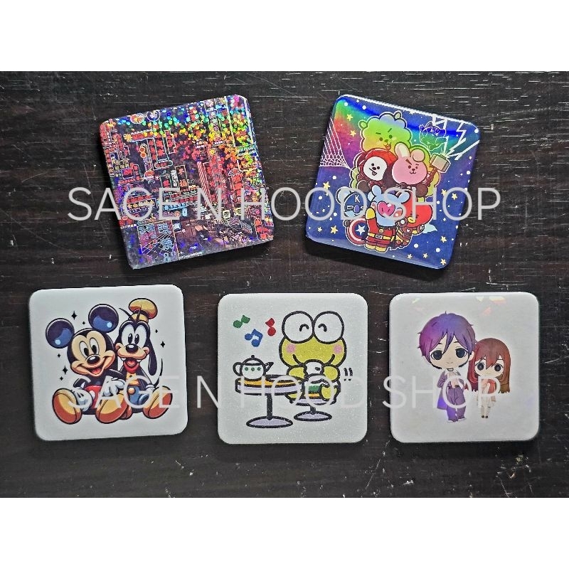 Customized SQUARE Button Pin | No Minimum | Shopee Philippines