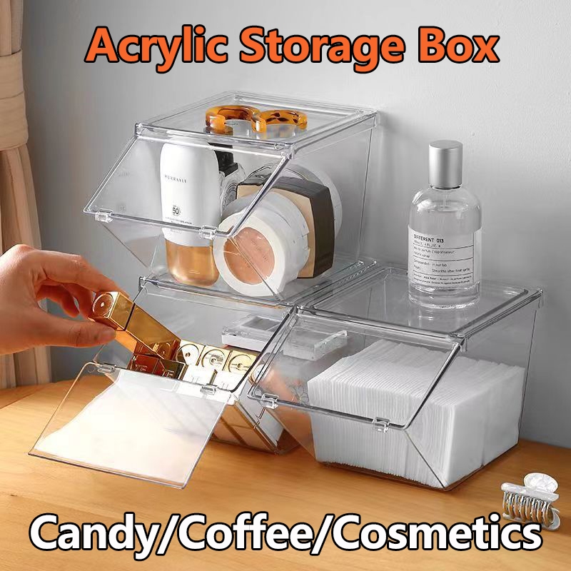 Clear Tea Bag Storage Container Stackable Coffee Sachet Organizer ...