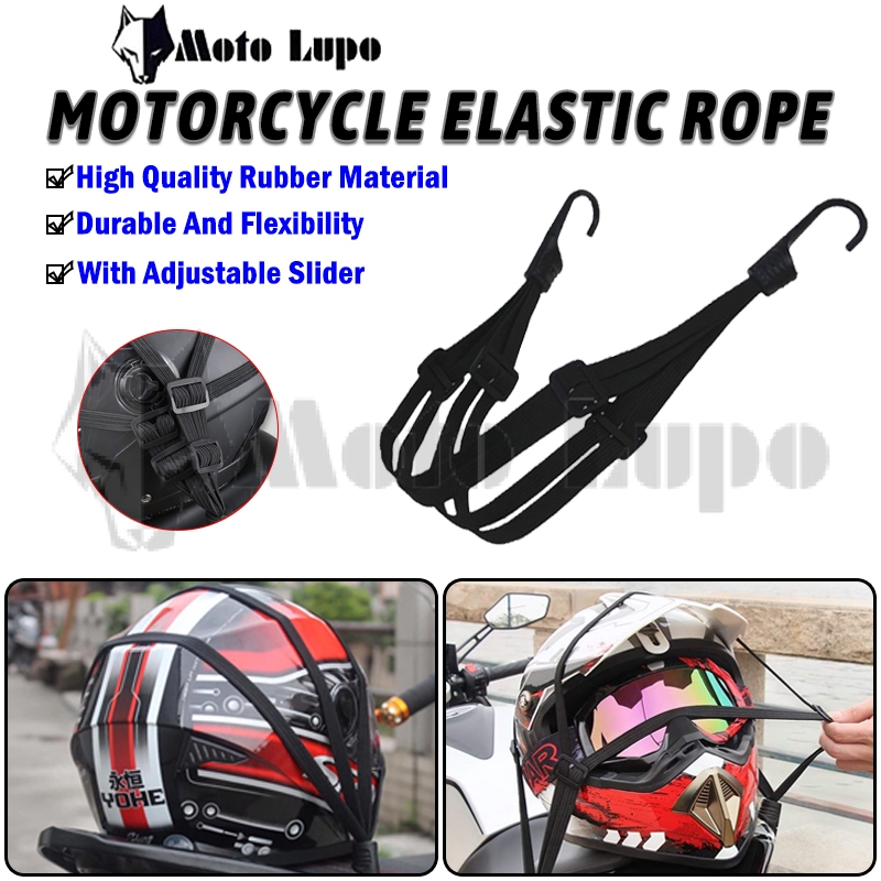 Motorcycle Elastic Rope Luggage Rope Net 60cm with 2 Hooks Universal ...