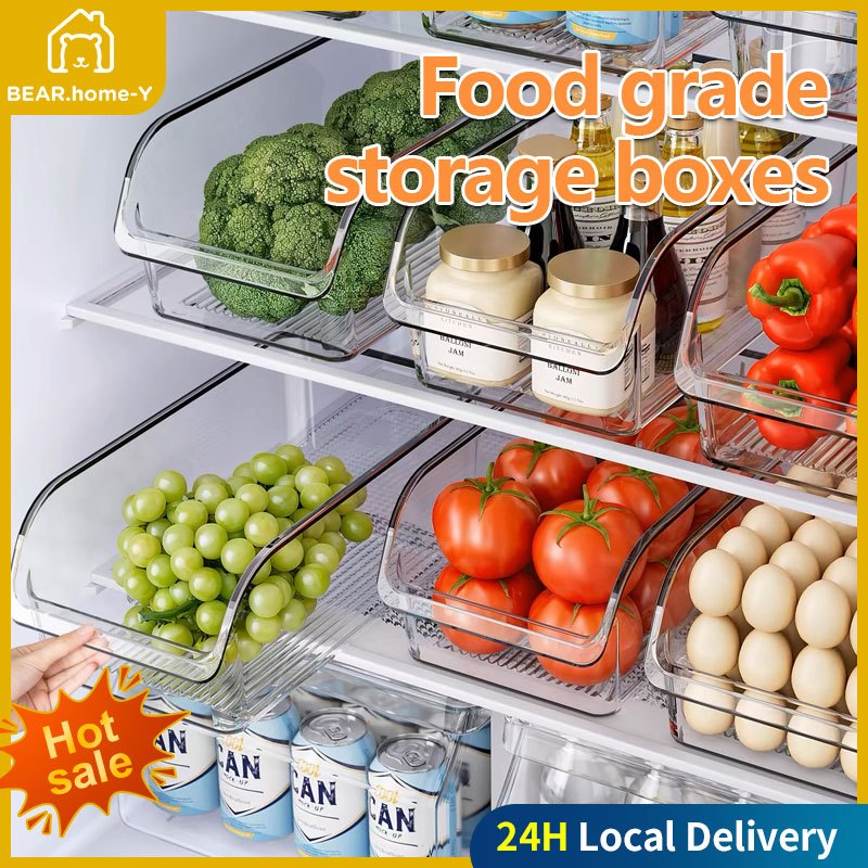 Refrigerator storage box food grade fresh-keeping box open drawer ...