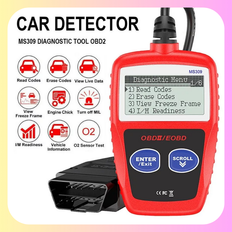 Car Diagnostic Tool MS309 OBD2 Car Code Reader Automotive EOBD Scanner ...