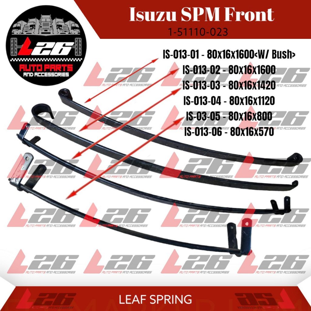 UP-LUC Leaf Spring Molye for Isuzu SPM Front sizes available | Shopee ...