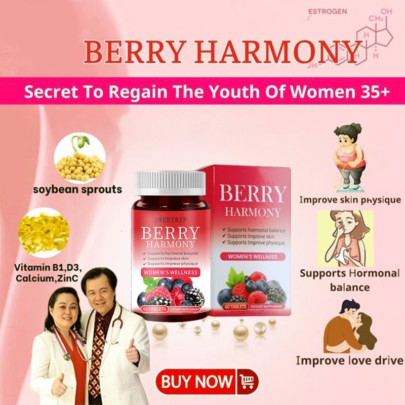YANJIAYI BERRY HARMONY for Hormonal Balance Womens Wellness 60 Tablets ...