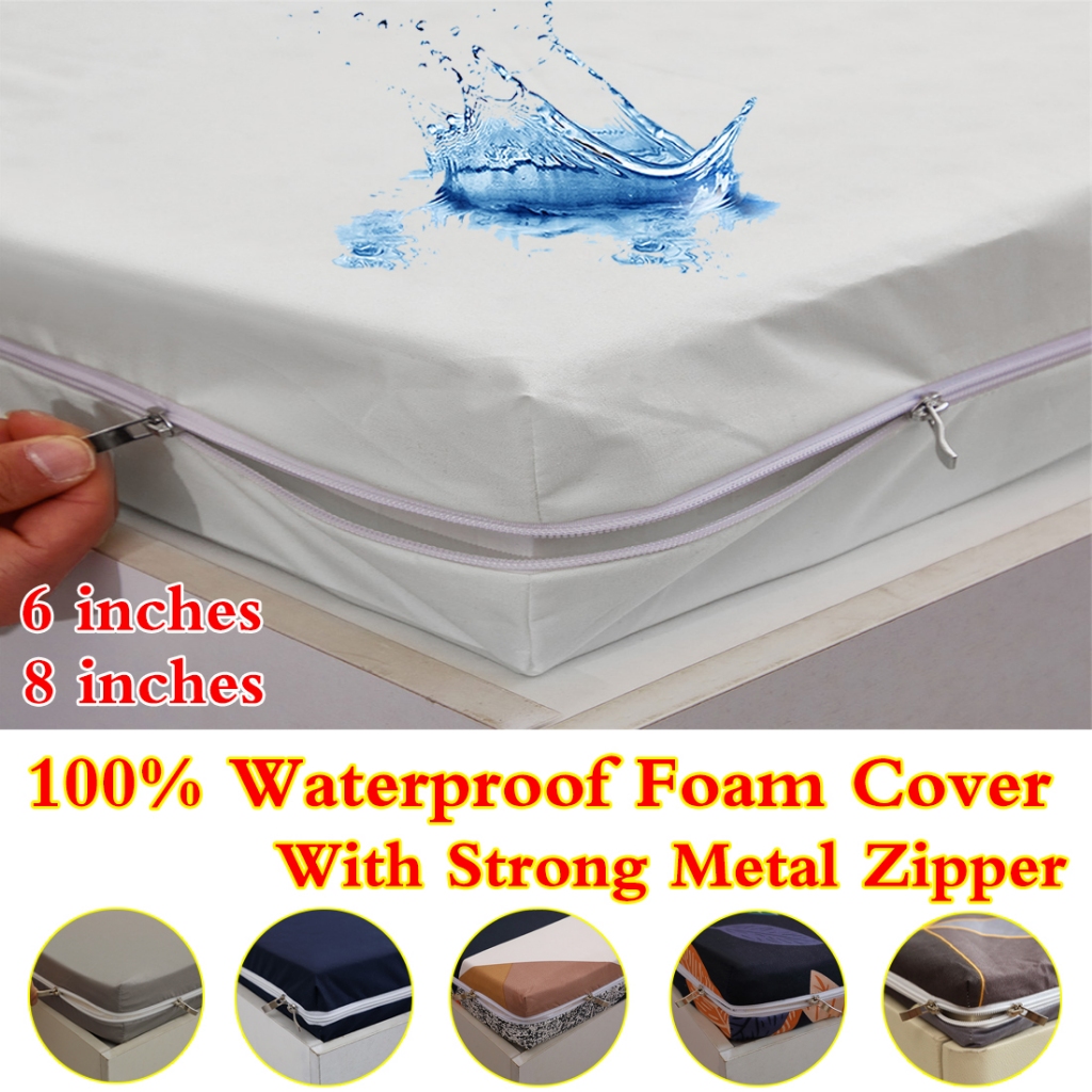6Inches 8Inches Thick Waterproof Foam Cover With Strong Metal Zipper ...