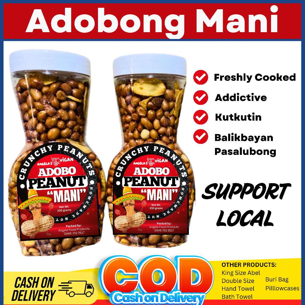 Adobong Mani Peanuts Skinless Mani Peanut Snacks Pasalubong Reseller ...