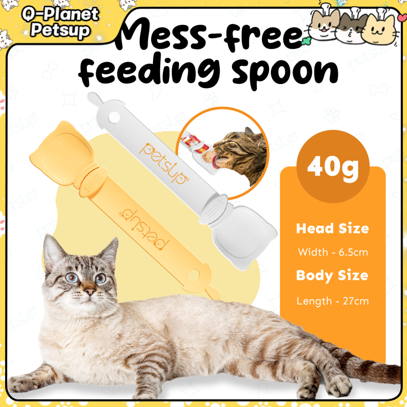 Petsup Pet Spoons Cat Feeder Treat Squeeze Feeders Cat Wet Food Snack ...