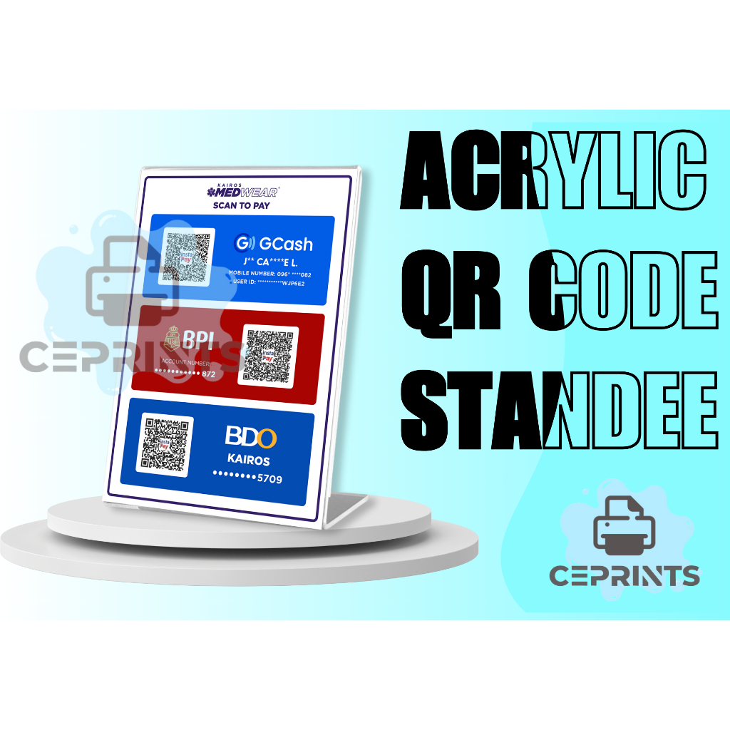 Acrylic qr code Standee | Shopee Philippines Acrylic qr code Standee | Shopee Philippines