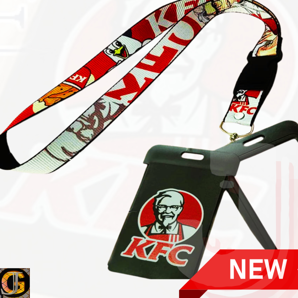 jg KFC Design Lanyards Id Lace Id Holder & Name Tags | Shopee Philippines