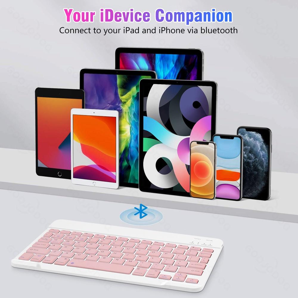 10 inch wireless Bluetooth mini keyboard and mouse set, suitable for ...