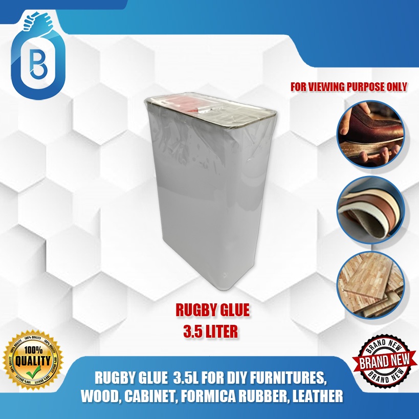 RUGBY GLUE 3.5L FOR DIY FURNITURES, WOOD, CABINET, FORMICA RUBBER ...