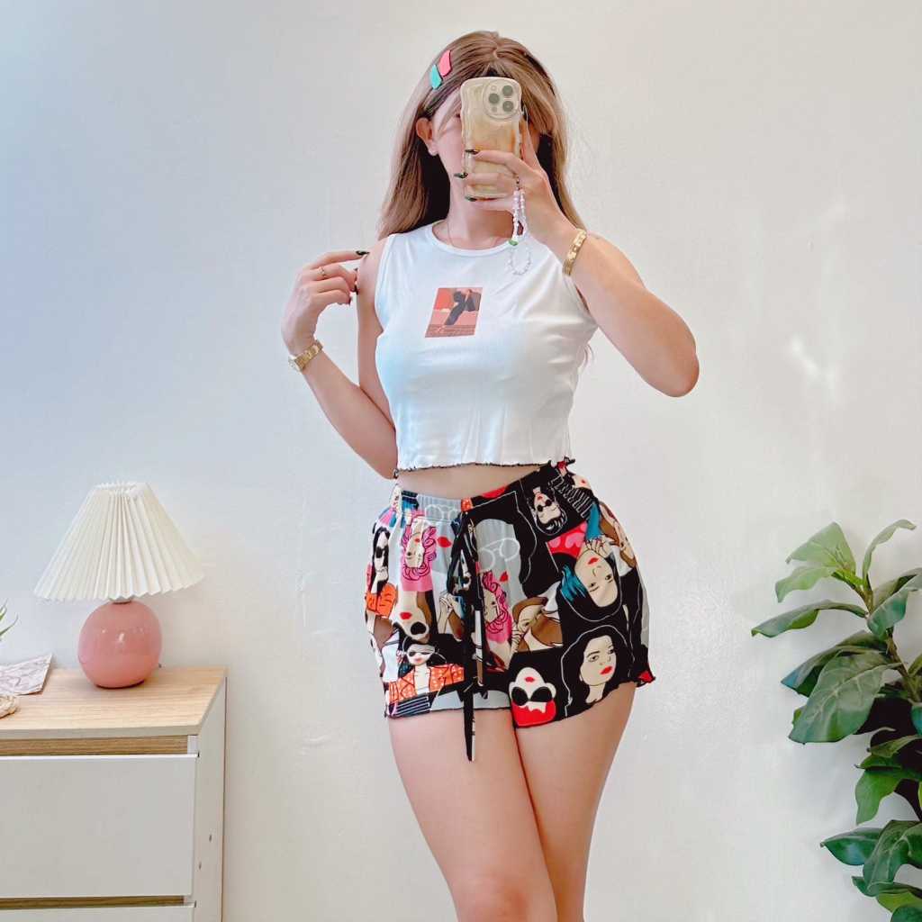 LAURICE JASMINE TERNO SHORT/SEXY SANDO LETTUCE TOP AND SHORT SUMMER WEAR/FITS XS TO SMALL ...