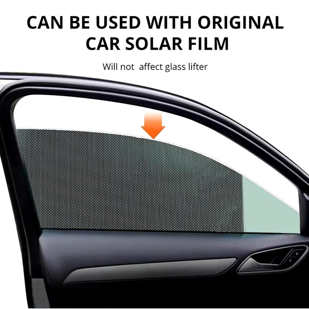 LK 2Pcs 43x38cm Car Sun Shades Film PVC Sunshade Sun Protection Window ...