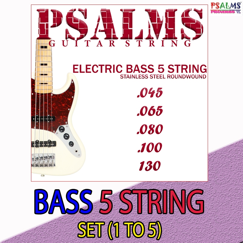 5 STRING BASS STRING SET (1 TO 5)psalms guitar string | Shopee Philippines