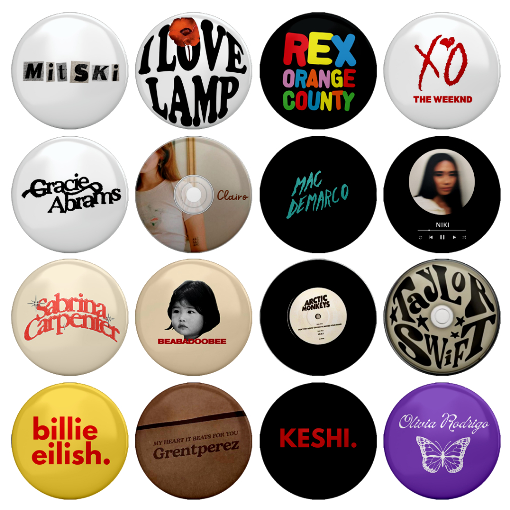 16 Styles Solo Singer Artist Band Button Pins Badges Brooch Lapel Pin ...