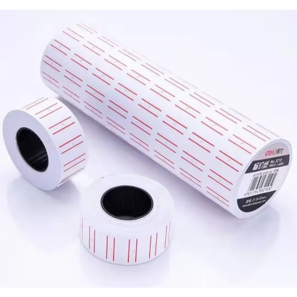 5000pcs/10 ROLLS White Price Tag Sticker Pricing Label Sticker Paper ...