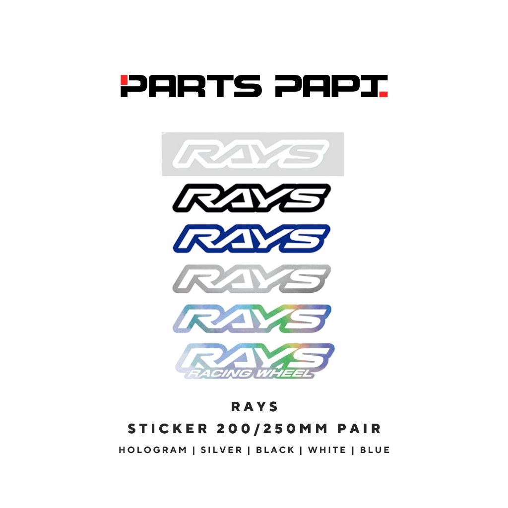 RAYS Logo Sticker/Racing Wheel Sticker PAIR - 200/250mm | Shopee ...