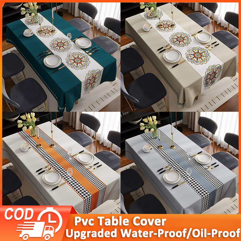 PVC Table Cloth Table Mantle for table Waterproof/Oil Resistant/Scald ...