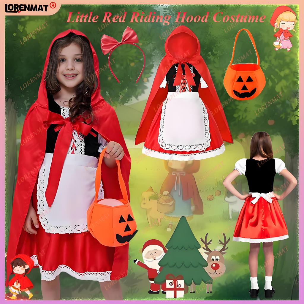 Halloween Little Red Riding Hood Dress Costume for Kids Girl ...