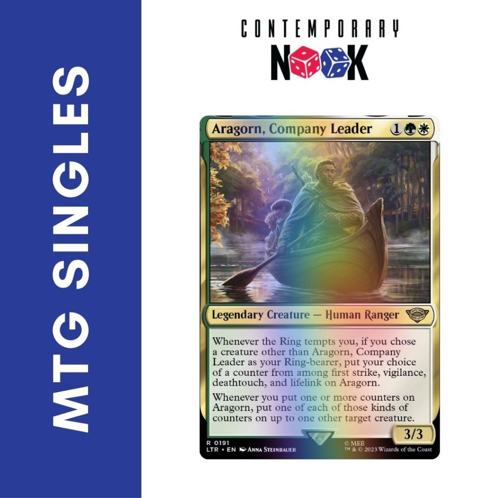 MTG: Aragorn, Company Leader - The Lord of the Rings - LTR | Modern ...