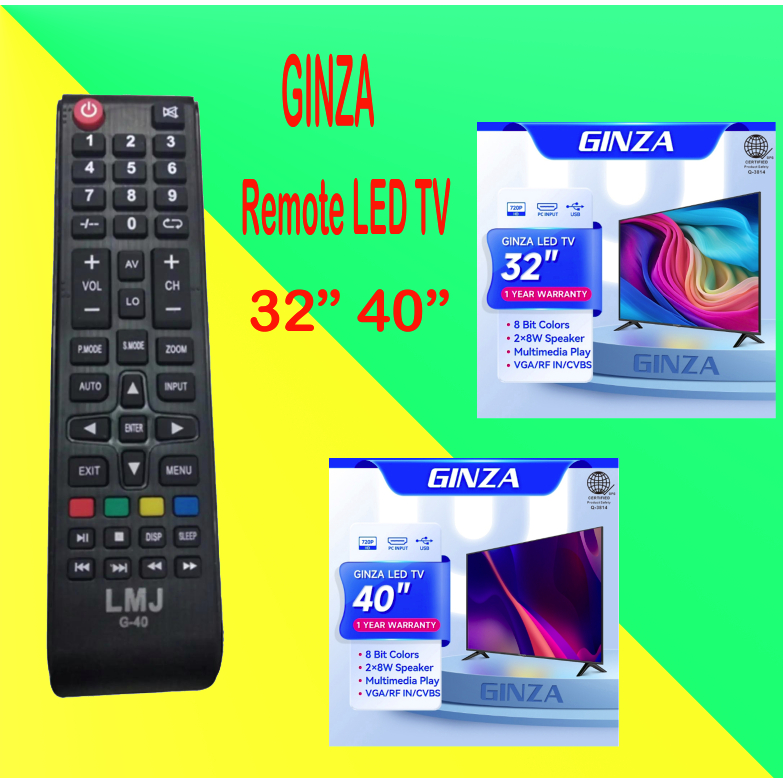 Wiwi Universal GINZA 40 Inch/32 Inch TV Ultra Slim Flat Screen LED TV Remote Controllers(NO ...