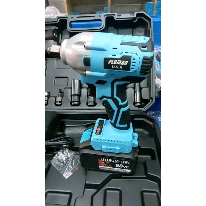 HEAVY DUTY CORDLESS IMPACT WRENCH (98V) BRAND:FLYMAN U.S.A | Shopee ...